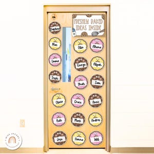 Editable Donut Door Display for Classroom, Cute Welcome Door Signs ...