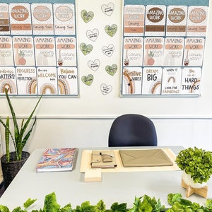 Modern BOHO RAINBOW Motivational Posters | Neutral Rainbow Theme ...