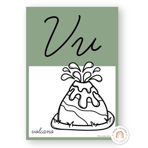 Botanical Alphabet Posters in Natural Colors, Printable Modern Earthy ...