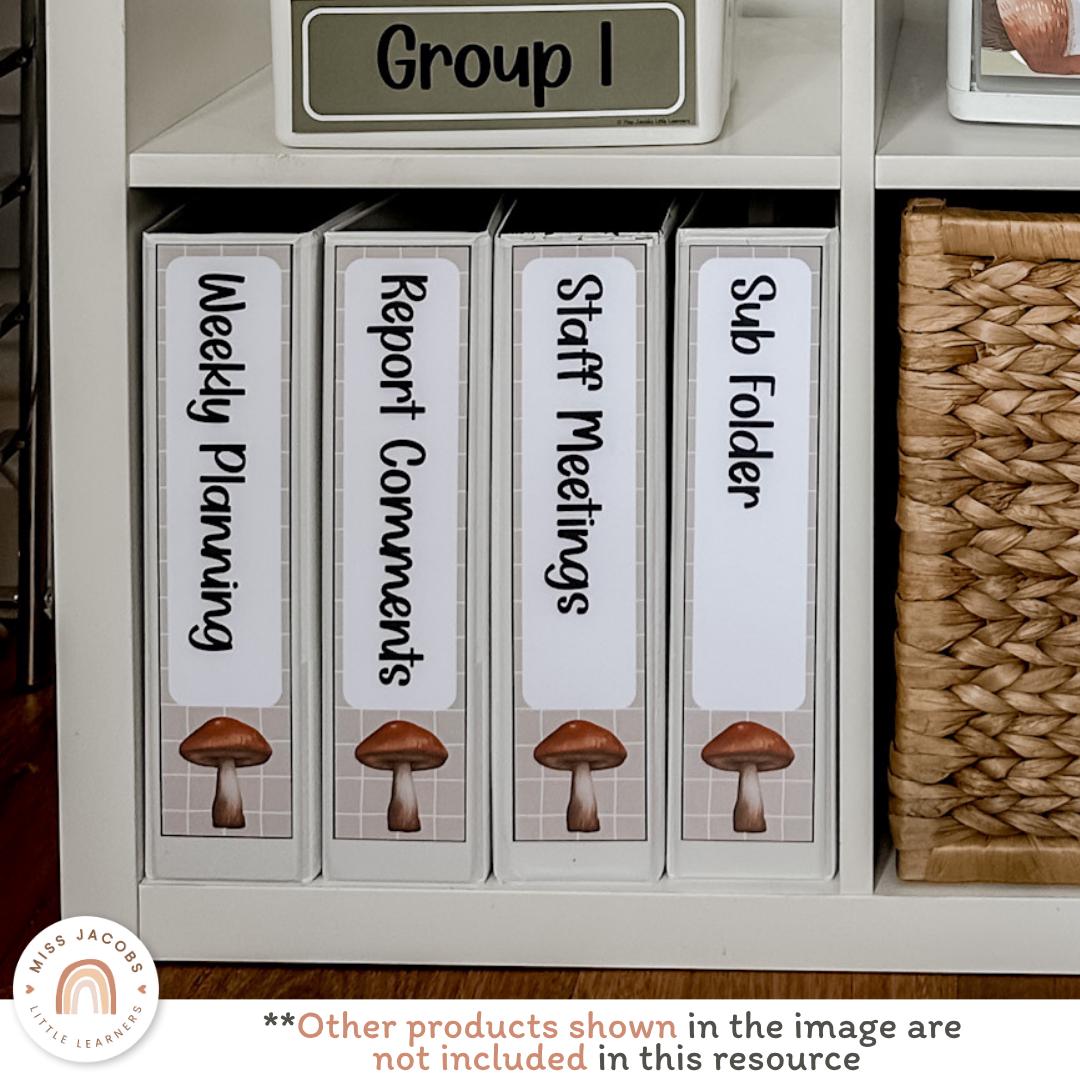 Editable Binder Covers & Spines, Woodland Binder Spines Templates ...