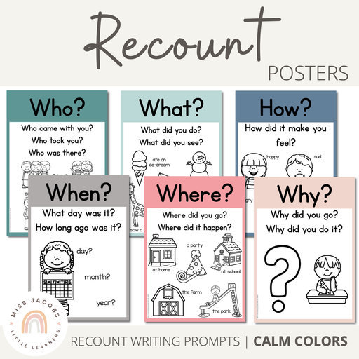 CALM COLORS Recount Posters | English Posters | Modern Rainbow ...