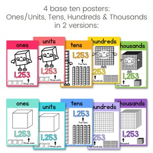 Math Posters Bundle RAINBOW BRIGHTS Rainbow Classroom Decor - Etsy