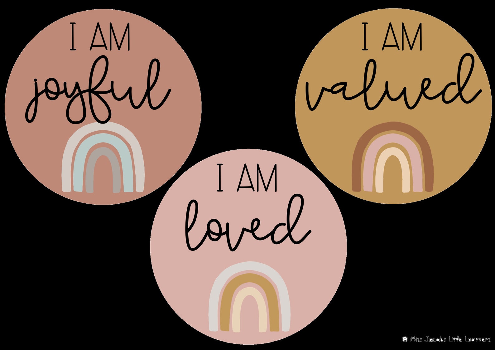 BOHO RAINBOW Affirmation Station Positive Affirmations - Etsy