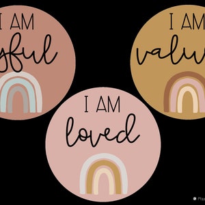 BOHO RAINBOW Affirmation Station | Positive Affirmations Mirror Display ...