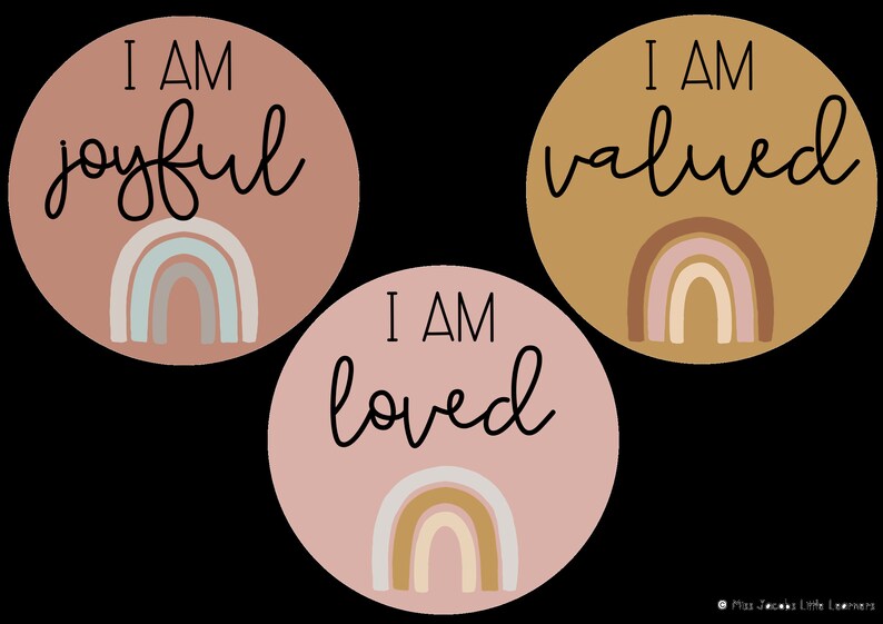 BOHO RAINBOW Affirmation Station Positive Affirmations - Etsy