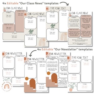 Classroom Newsletter Templates | Editable | Boho Vibes Classroom Theme ...