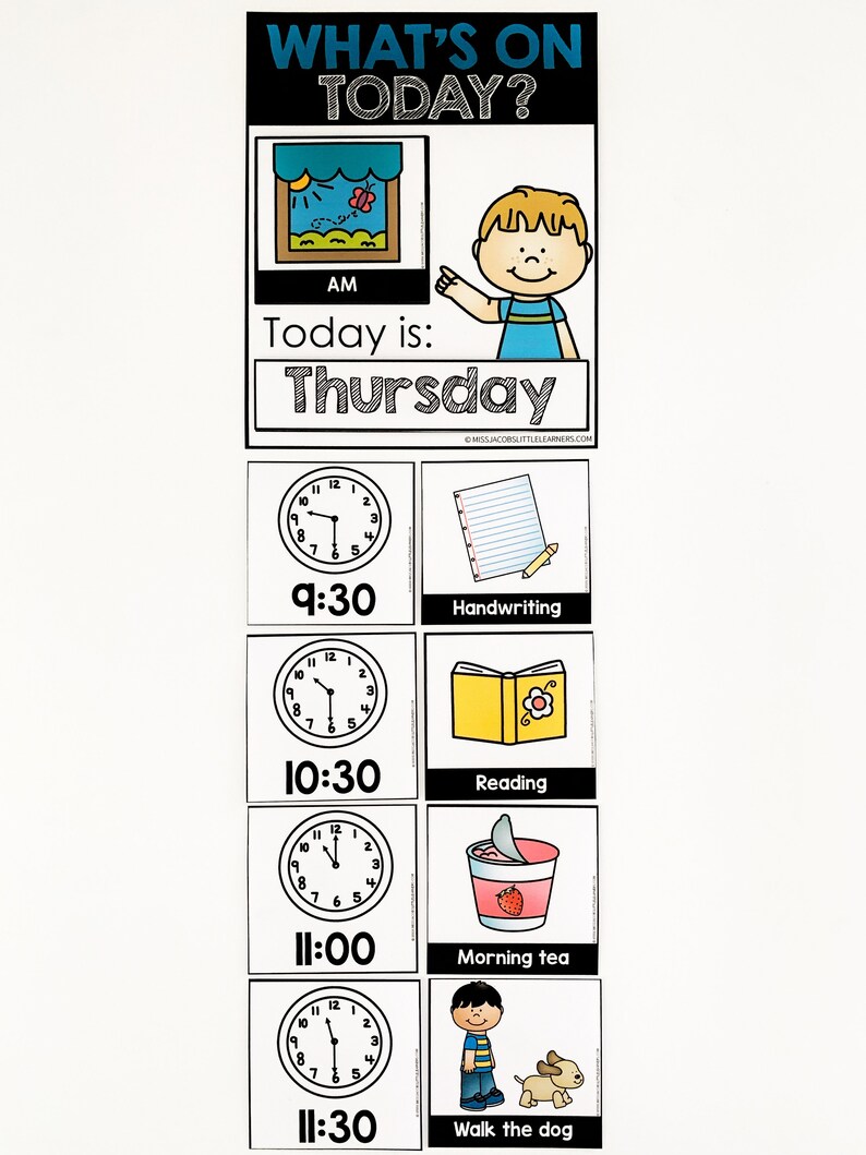Home Schedule and Daily Routines Pack Editable Distance - Etsy