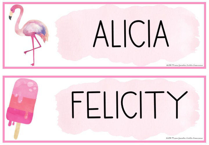 TROPICAL Classroom Labels and Student Name Plates Editable - Etsy