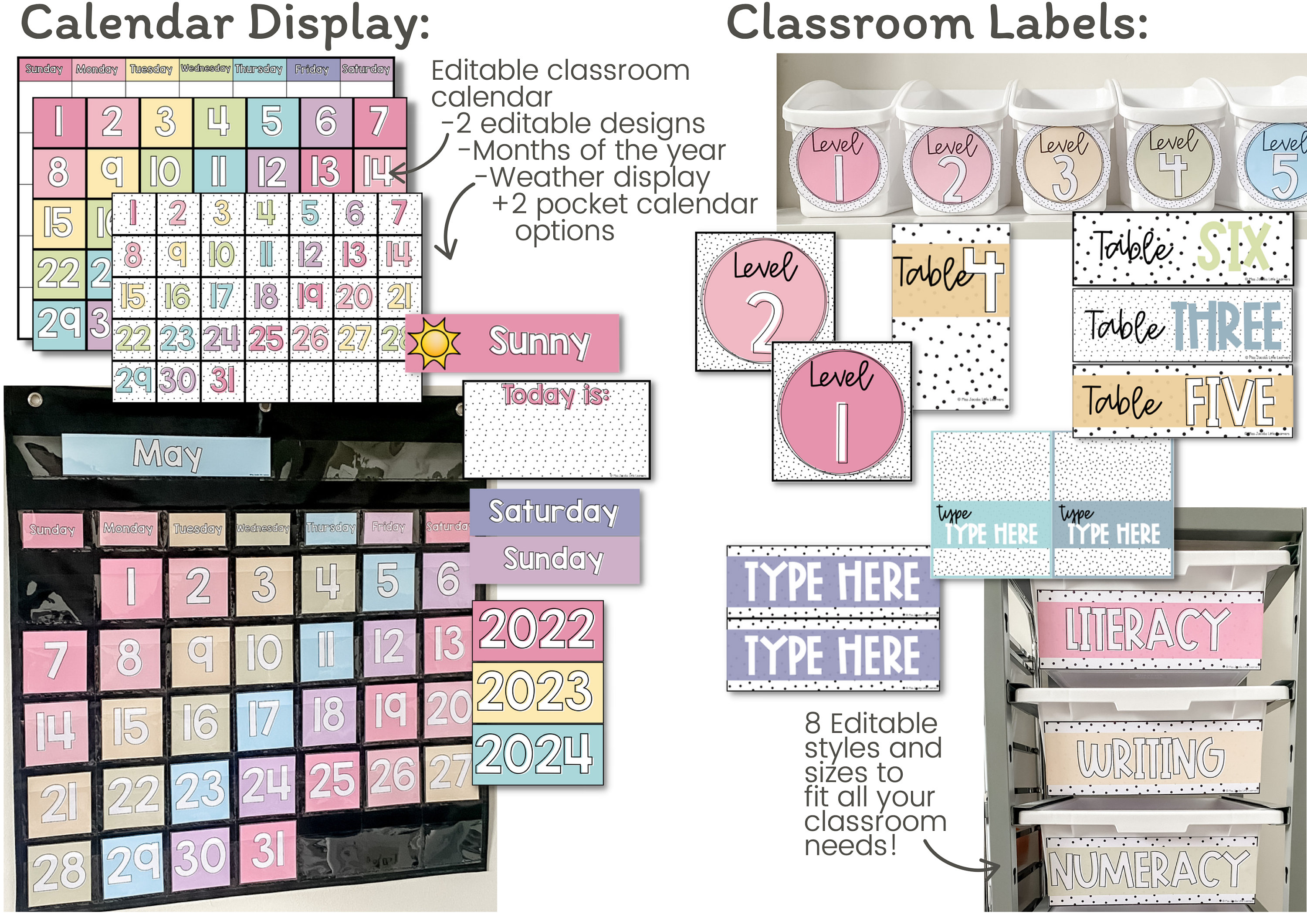 SPOTTY PASTELS Classroom Decor Bundle Muted Rainbow Decor - Etsy Australia