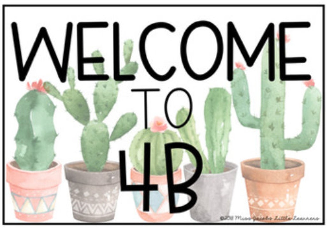 CACTUS Welcome Signs Cactus Classroom Decor - Etsy