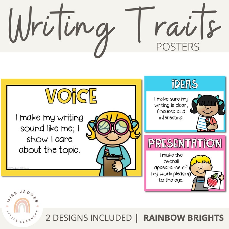 RAINBOW BRIGHTS English Posters Bundle Reading and Writing - Etsy