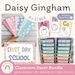 Daisy Gingham Pastels Classroom Decor Bundle | Muted Rainbow Theme ...