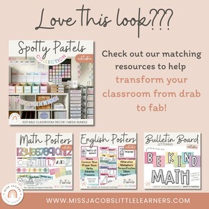 SPOTTY PASTELS Growth Mindset Posters | Muted Rainbow Classroom Decor ...