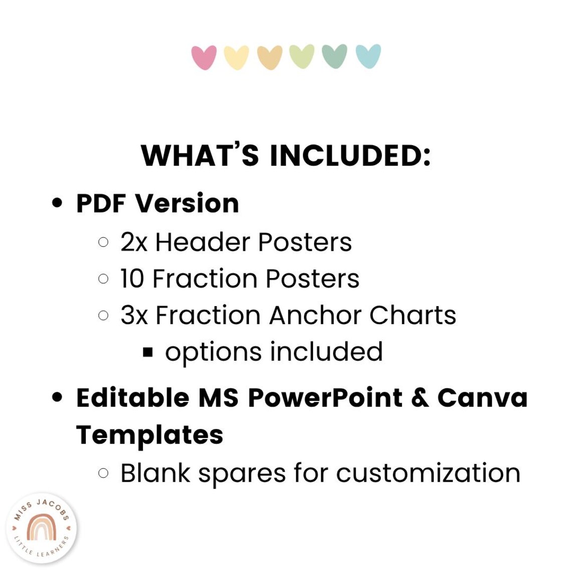 Pastel Fraction Posters, Printable Fraction Anchor Charts, Fraction to ...