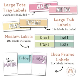 Classroom Labels | PASTELS | Editable - Etsy