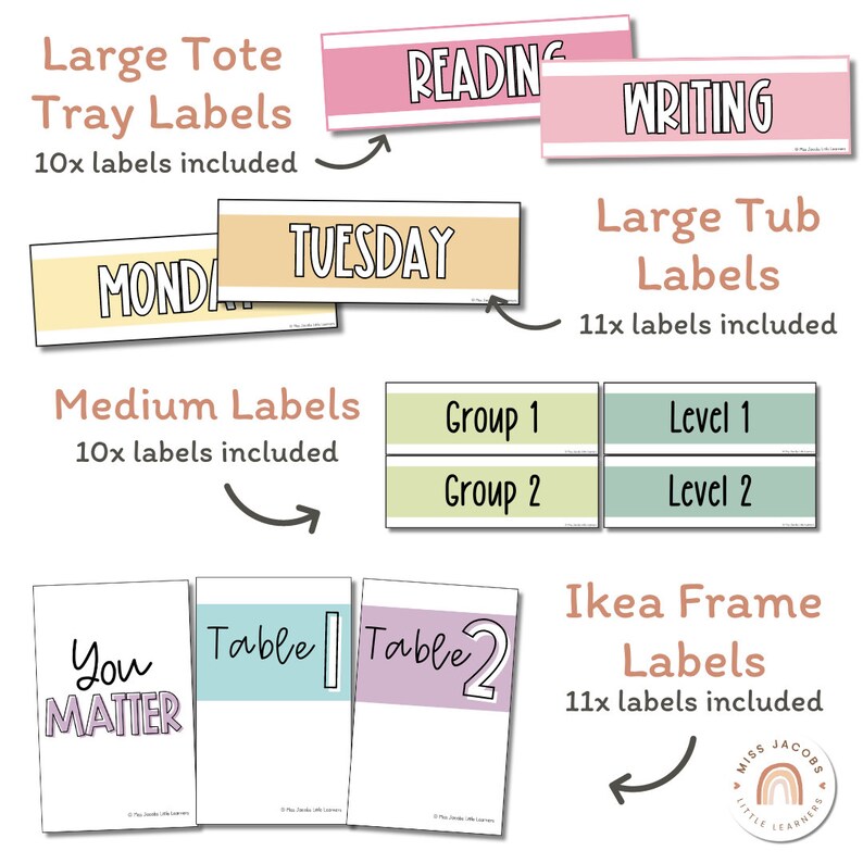 Classroom Labels | PASTELS | Editable - Etsy