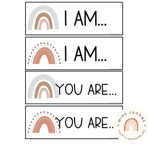 Boho Affirmation Station, Earthy Rainbow Affirmation Cards Printable ...