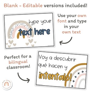 BOHO RAINBOW Growth Mindset Posters | Neutral Rainbow Classroom Decor ...