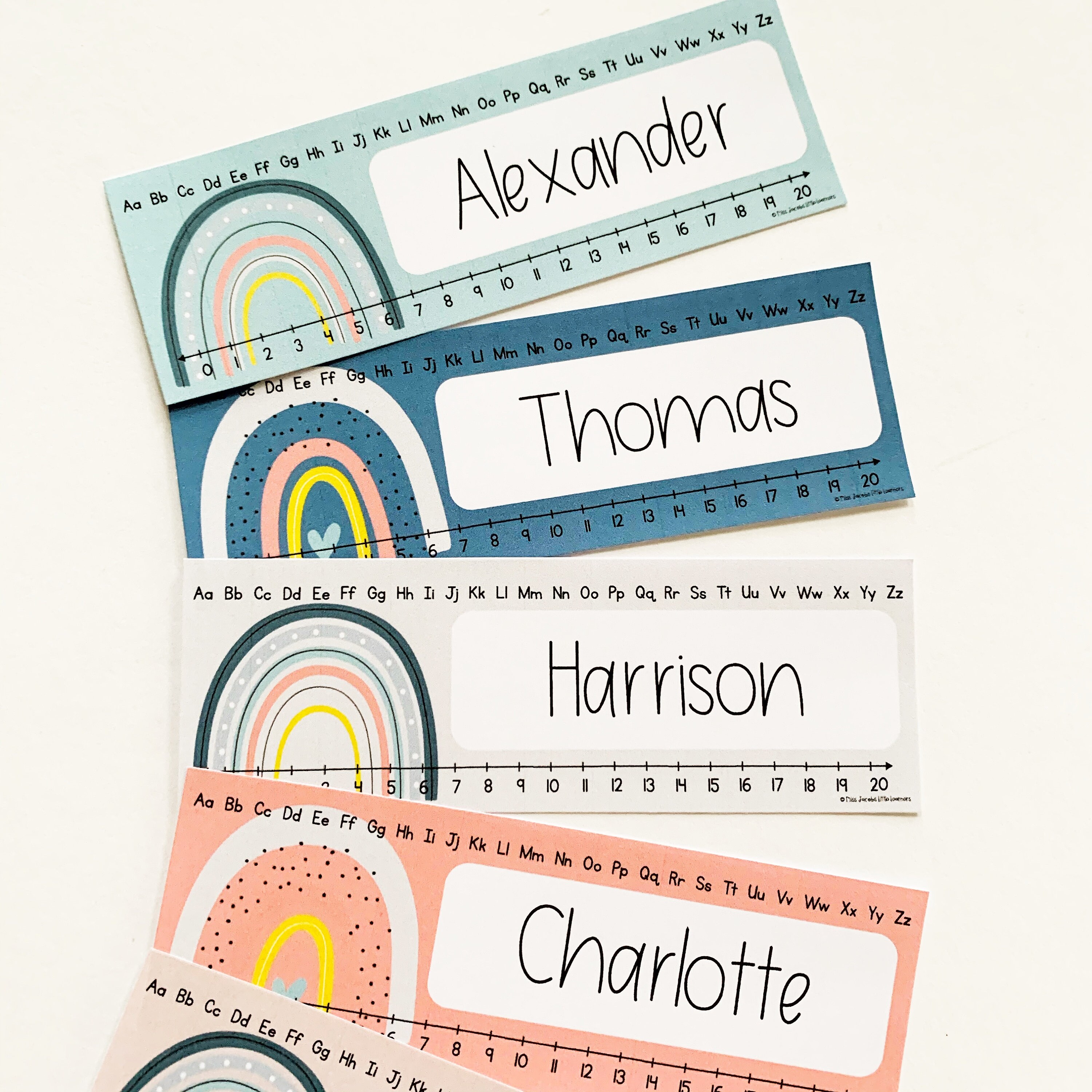 MODERN RAINBOW Classroom Decor Bundle Editable Calm Colors | Etsy