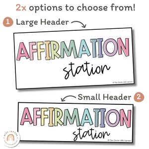 Affirmation Station PASTELS EDITABLE - Etsy