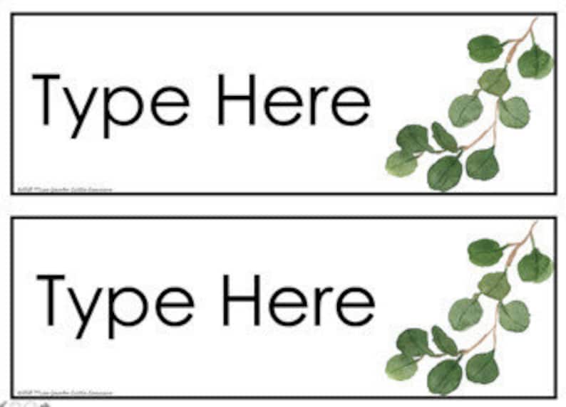 BOTANICAL Classroom Labels Editable Modern Farmhouse - Etsy
