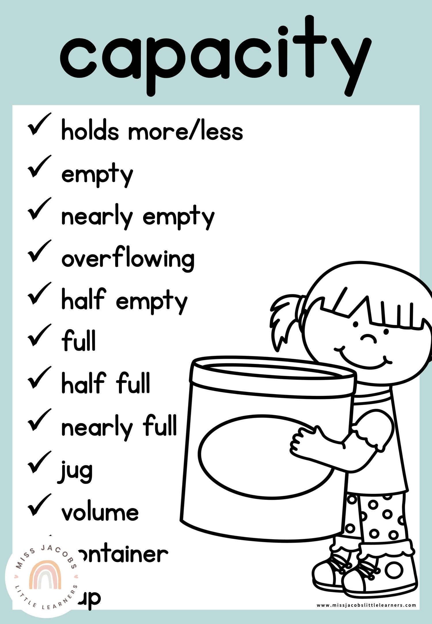 CALM COLORS Measurement Posters | Math Posters | Modern Rainbow ...
