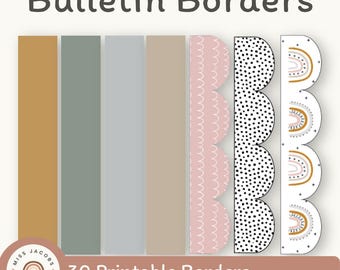Bulletin Board Borders | Boho Plants Calm Classroom Decor | Printable ...