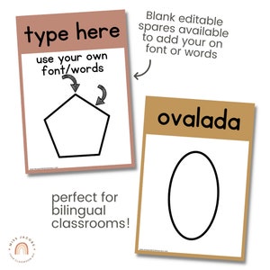 NEUTRAL Shape Posters | Boho Neutral Color Palette | Neutral Classroom ...