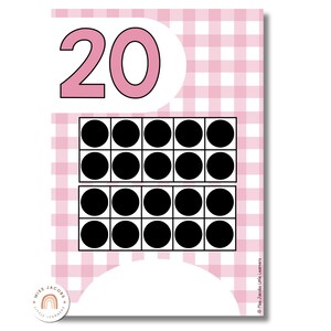 Number Posters With Ten Frames | Daisy Gingham Pastels | Editable Decor ...