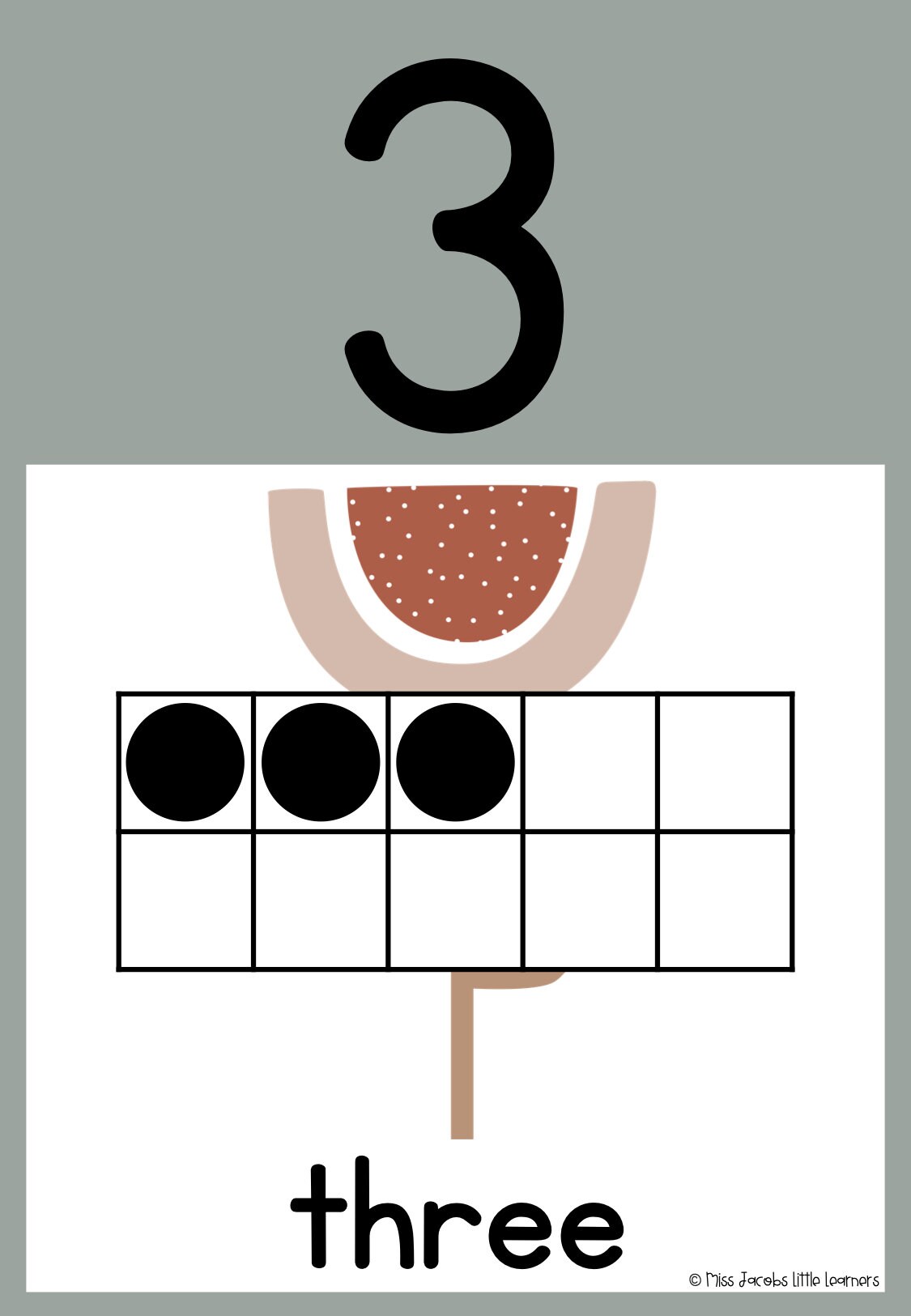 BOHO VIBES Number Posters Ten Frames Desert Neutral | Etsy