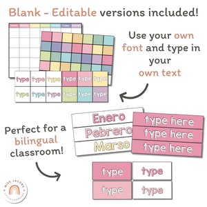 Classroom Calendar and Weather Display | PASTELS | Editable - Etsy