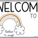 BOHO RAINBOW Welcome Sign Editable Neutral Rainbow Classroom Decor - Etsy
