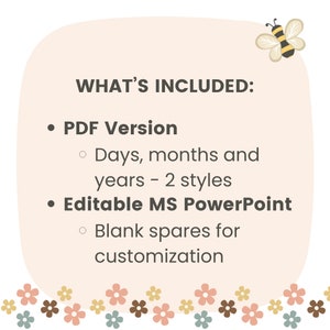 Flip Calendar | Interactive Date Display | Daisy Gingham Neutrals ...