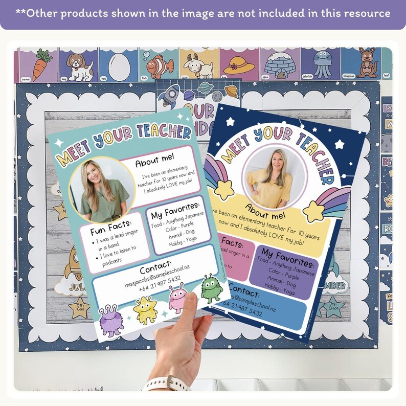 Meet the Teacher Template: Dreamy Space Theme Back to School Letter ...