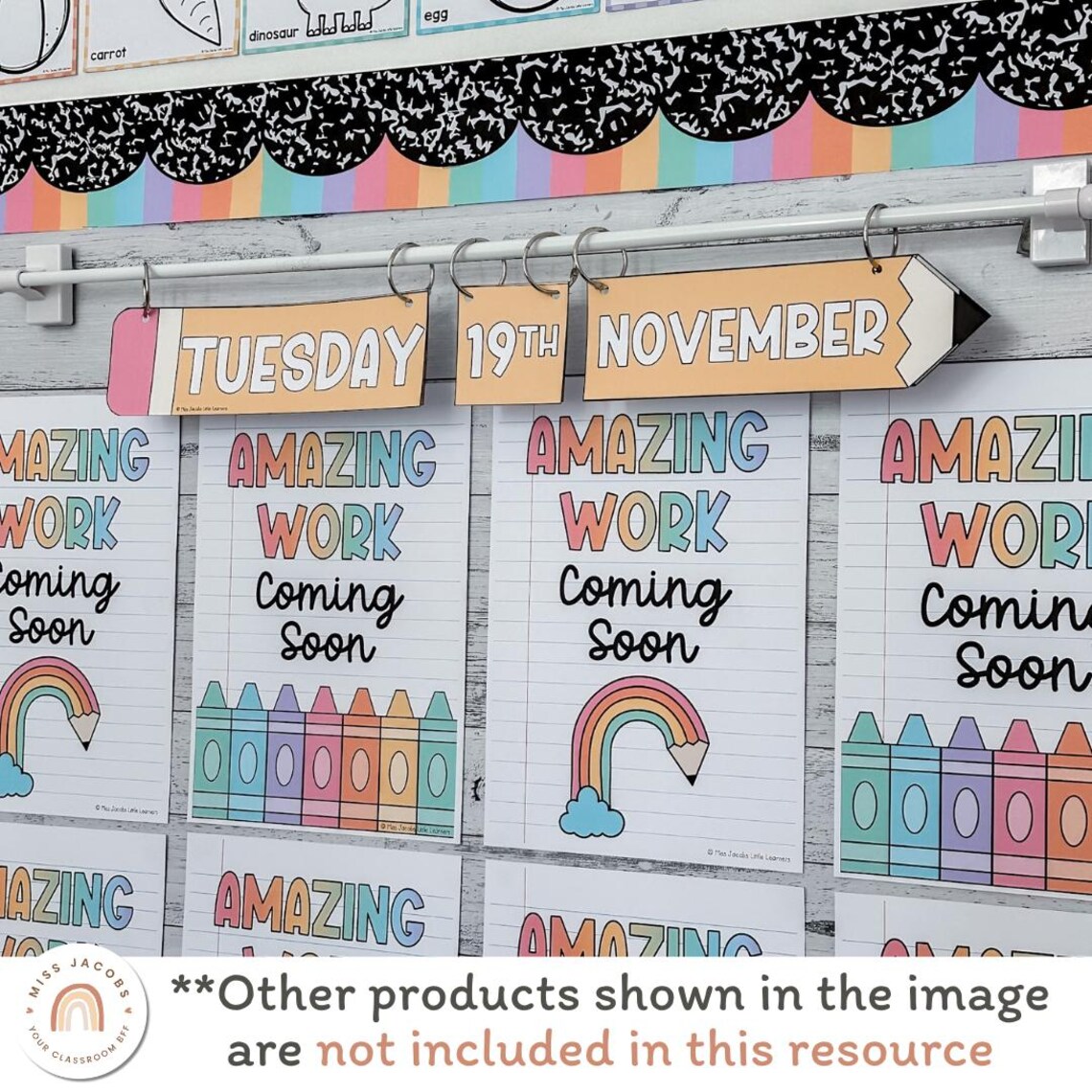 Cutesy Flip Calendar, Editable Classroom Flip Calendar Set, Printable ...