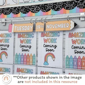 Cutesy Flip Calendar, Editable Classroom Flip Calendar Set, Printable ...