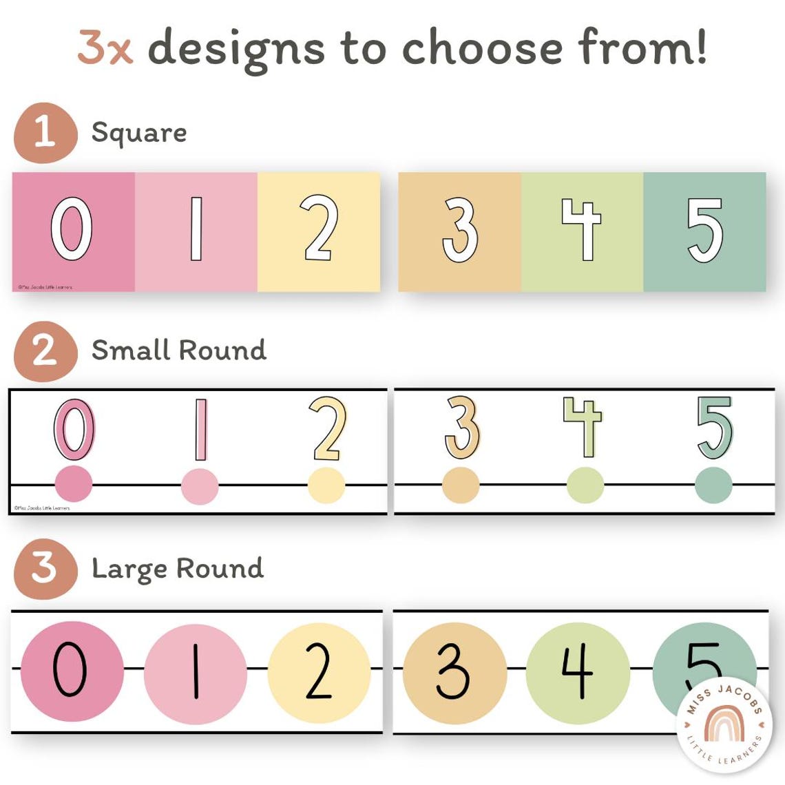 Classroom Number Line Display With Negatives | PASTELS - Etsy