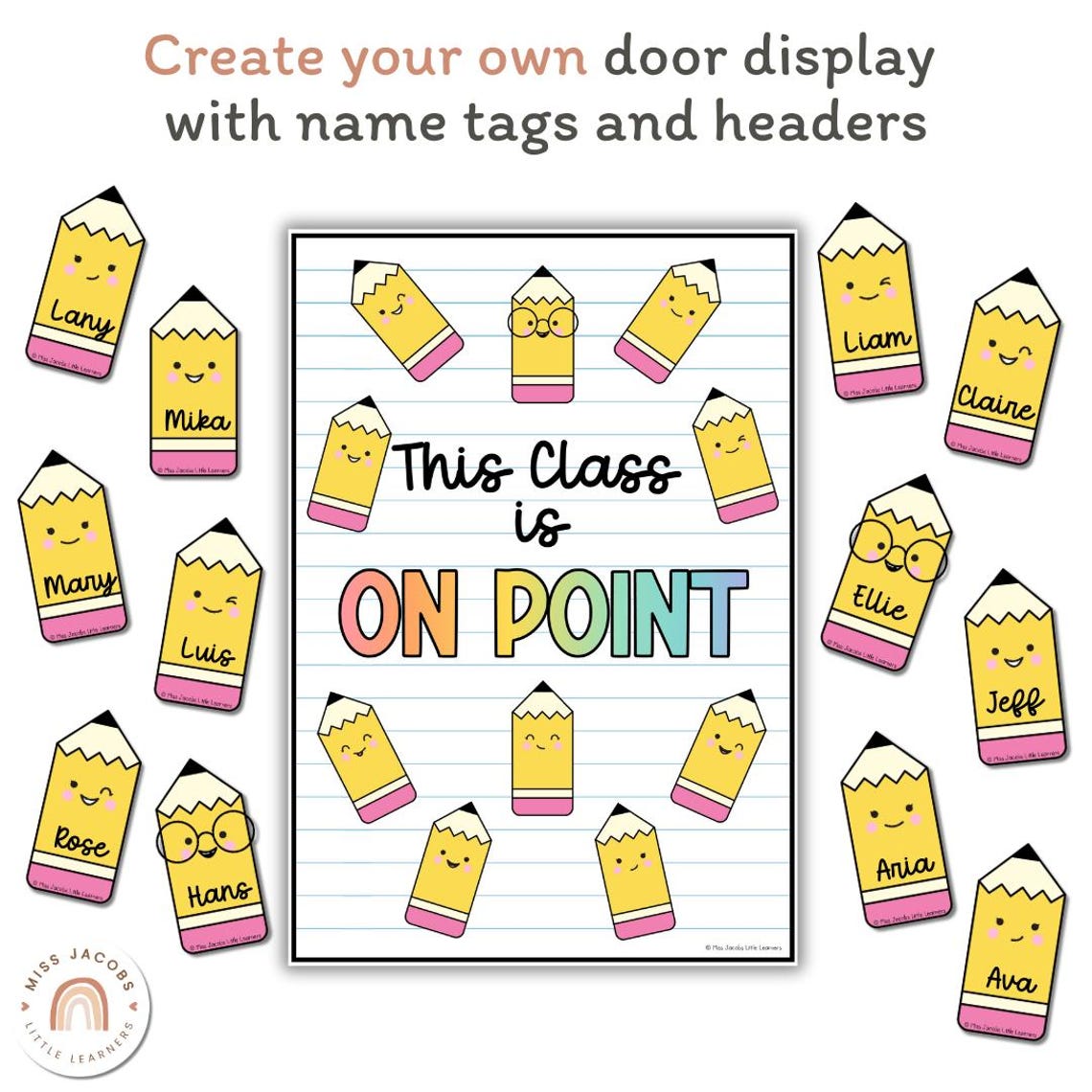Pencils Door Display Cutesy Classroom Decor, Back to School Theme ...