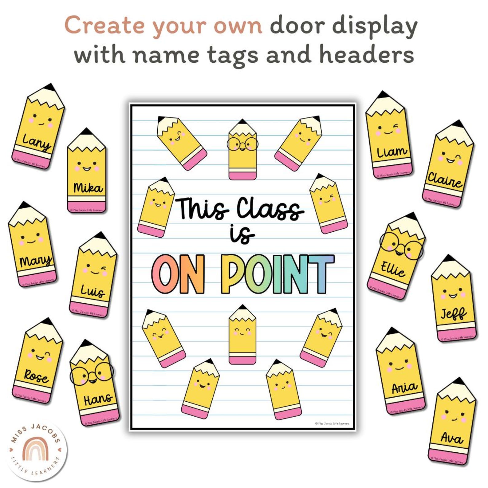 Pencils Door Display Cutesy Classroom Decor, Back to School Theme ...