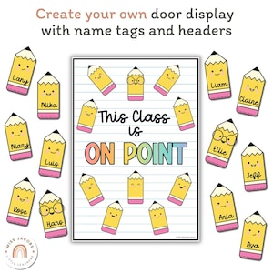 Pencils Door Display Cutesy Classroom Decor, Back to School Theme ...