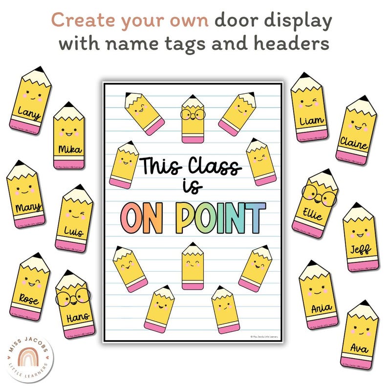 Pencils Door Display Cutesy Classroom Decor, Back to School Theme ...