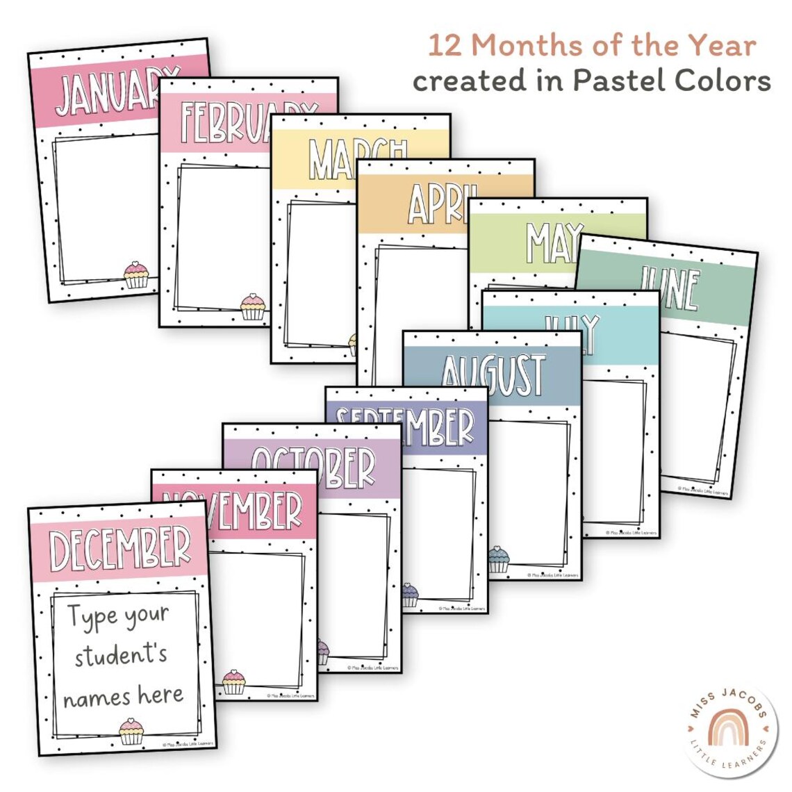 Birthday Display | SPOTTY PASTELS | Editable - Etsy