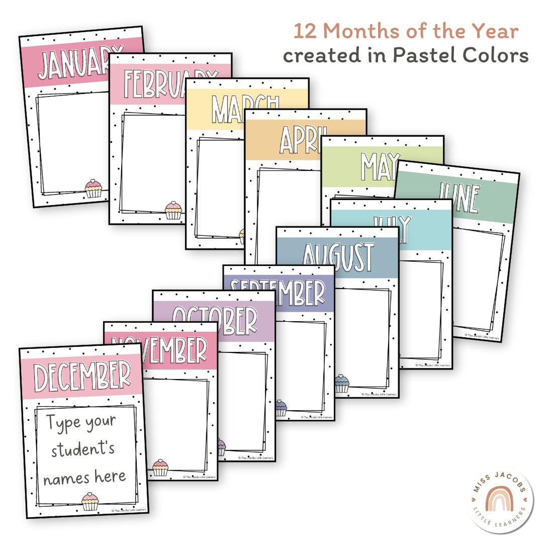 Birthday Display | SPOTTY PASTELS | Editable - Etsy