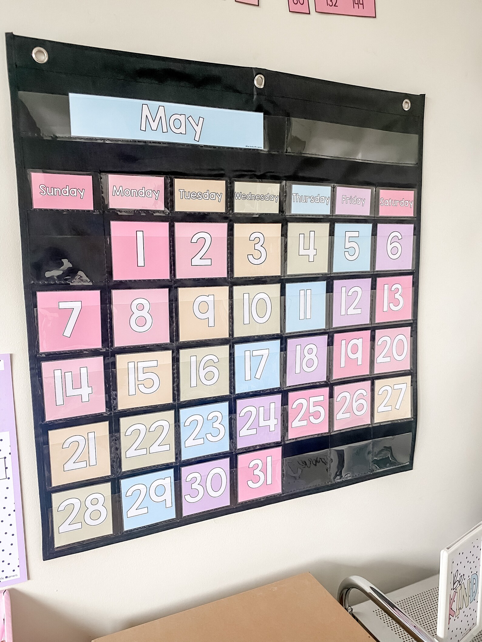 Classroom Calendar and Weather Display SPOTTY PASTELS - Etsy
