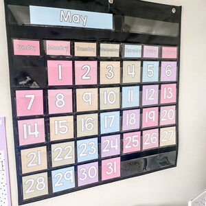 Classroom Calendar and Weather Display | SPOTTY PASTELS - Etsy