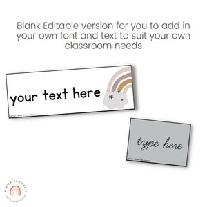 Flip Calendar | Boho Rainbow Neutral Themed Classroom Decor | Editable ...