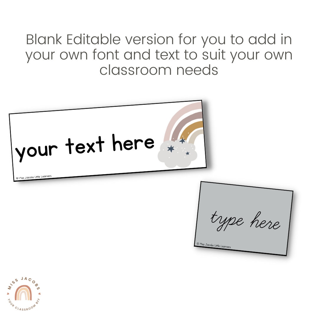 Flip Calendar Boho Rainbow Neutral Themed Classroom Decor - Etsy