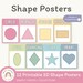 Shape Posters | Modern Simple Pastels | Calm Classroom Decor | Editable ...