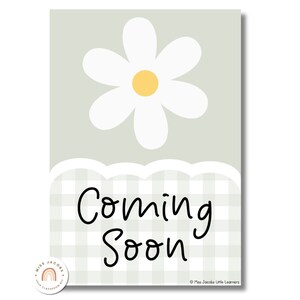 Amazing Work Coming Soon Posters | Daisy Gingham Neutrals Classroom ...