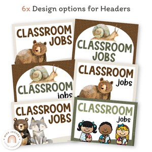 Woodland Classroom Job Chart Forest Animals Theme, Editable Nature ...